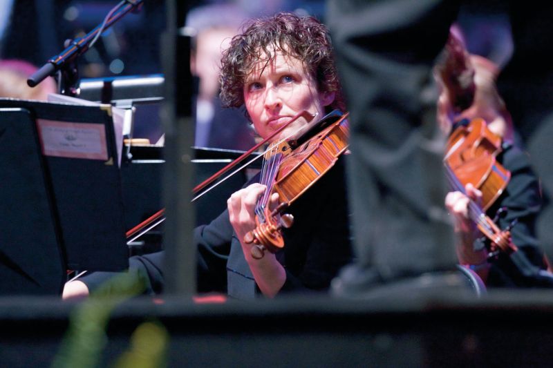 Violinist in the Orchestra at Temple Square