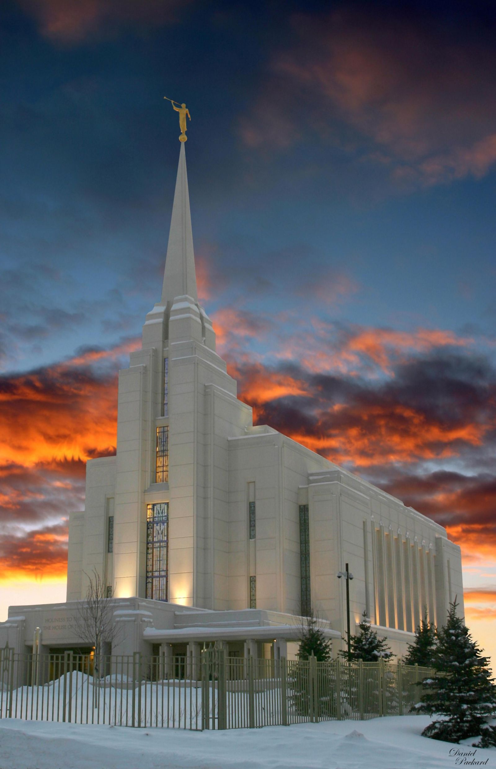 Rexburg Idaho Temple at Sunset