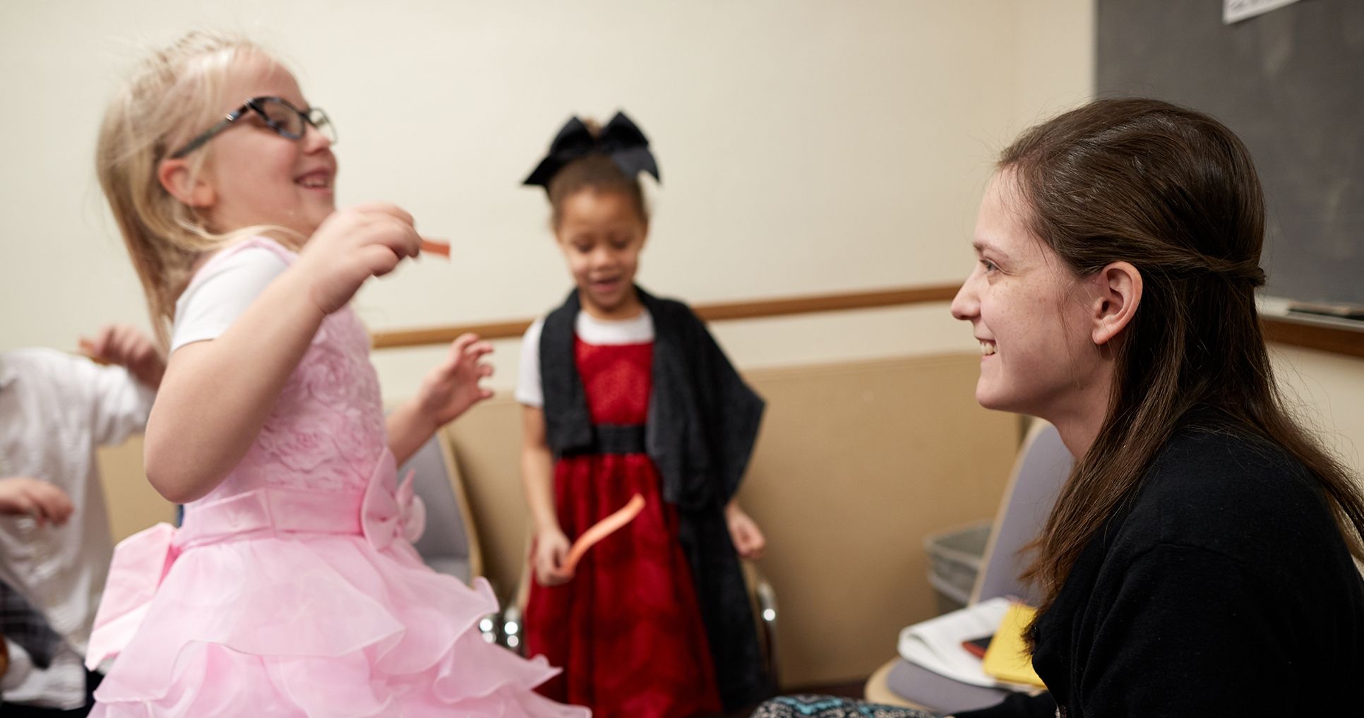 Girls Participate in Primary Class