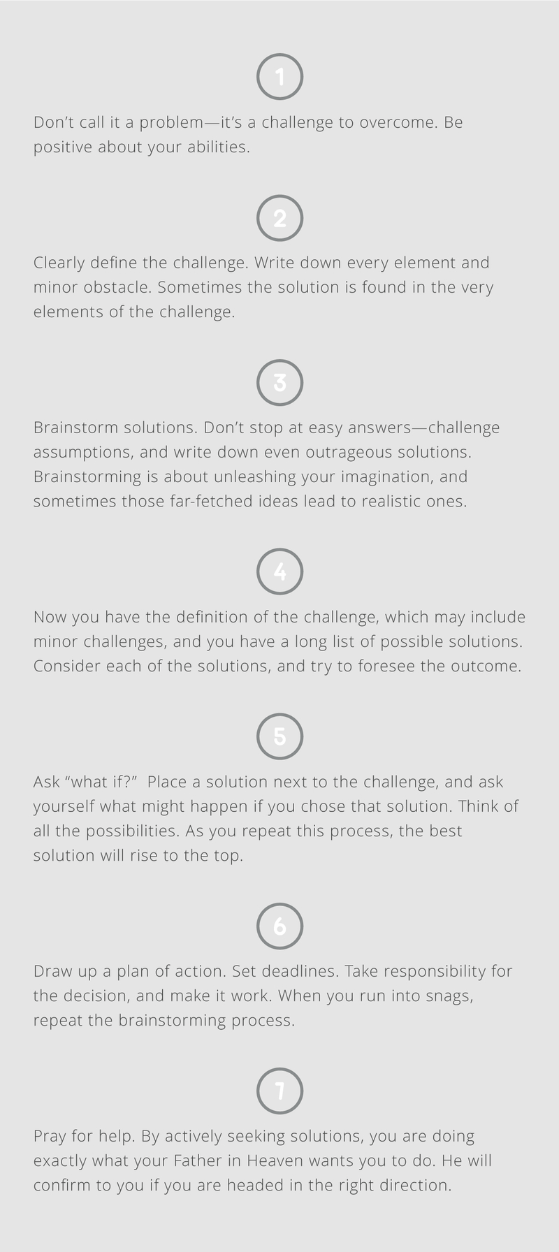 Self-Reliance Principle 6: Solve Problems