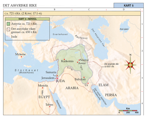 Kart 5: Det Assyriske rike