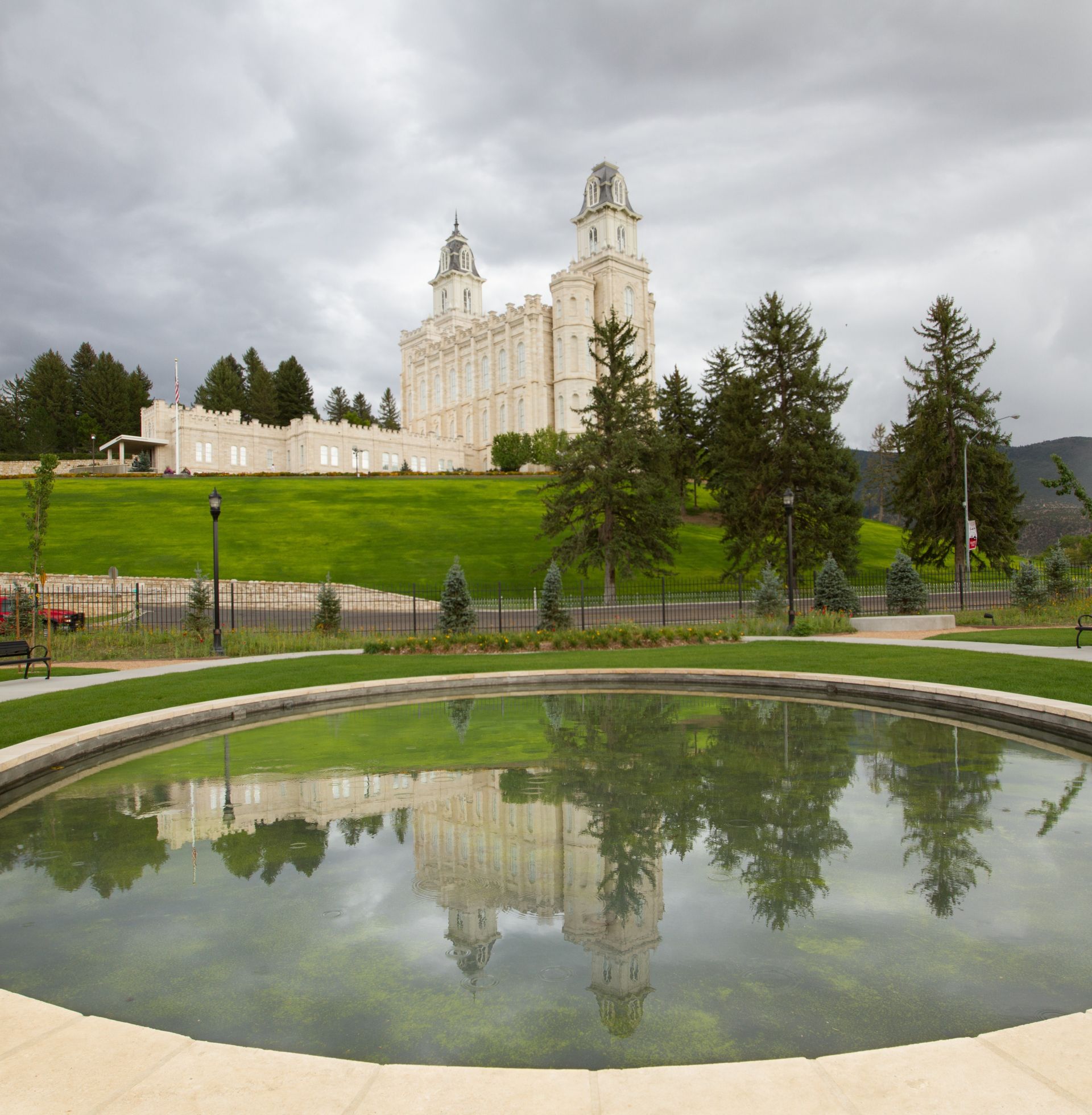 Manti Utah Temple Pond