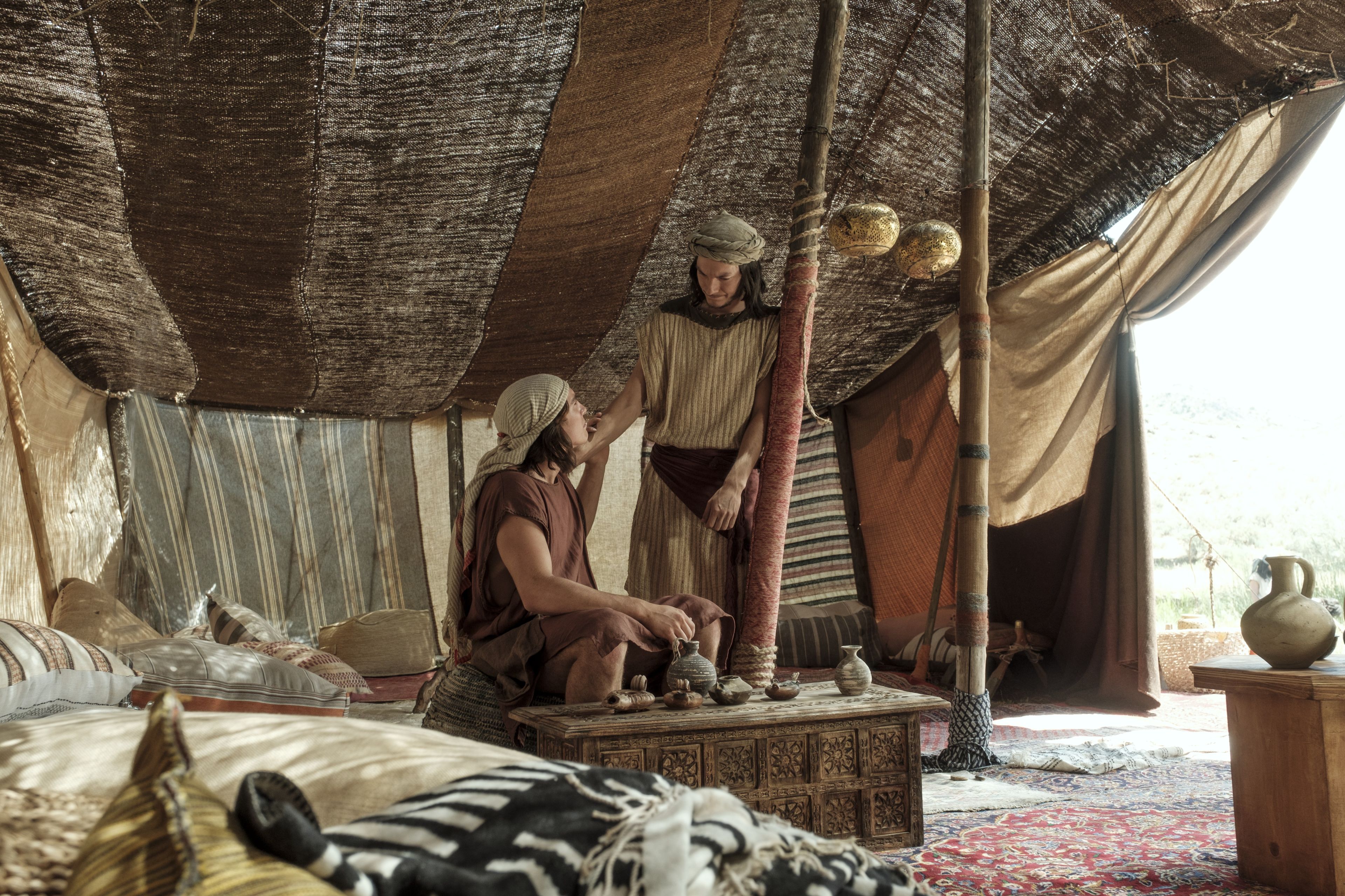 Nephi praying by a stream
