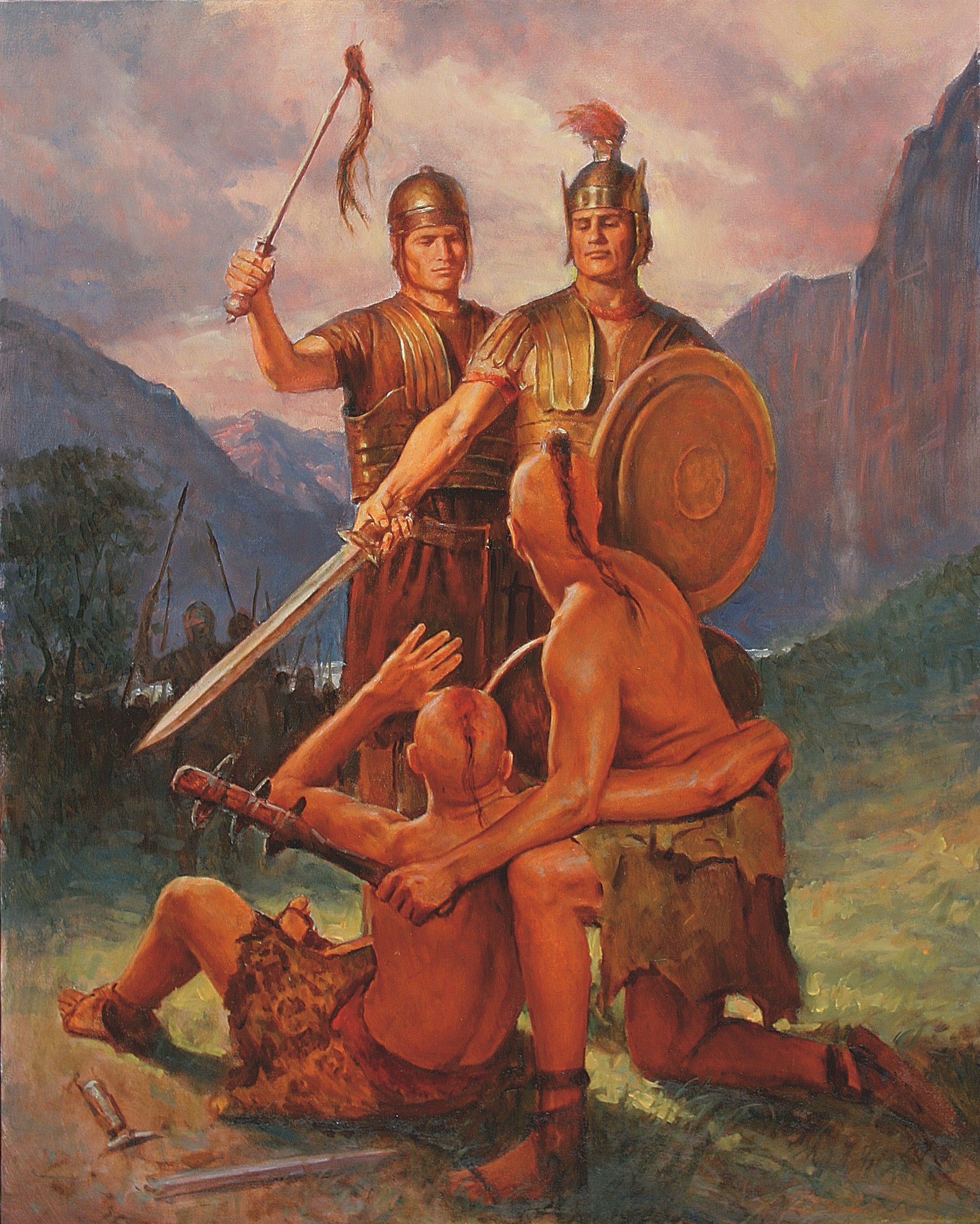 Captain Moroni’s Soldiers Fight the Lamanites Captain Moroni’s Soldiers Fight the Lamanites