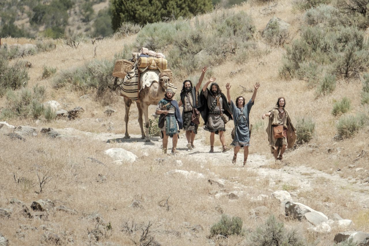 Nephi and his brothers return to the camp in the wilderness