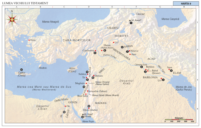 Hărţi şi fotografii din Biblie