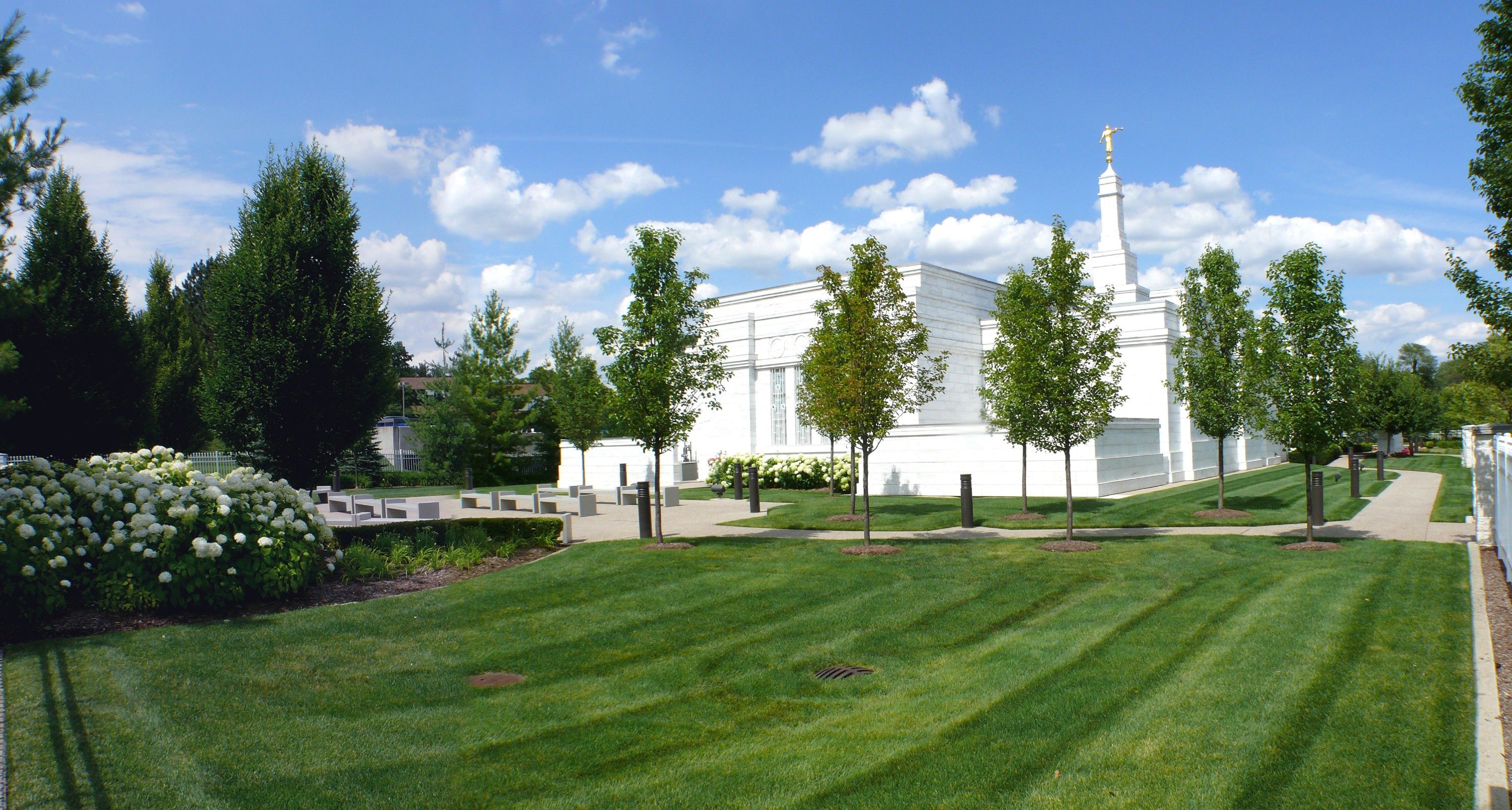 The Back of the Detroit Michigan Temple