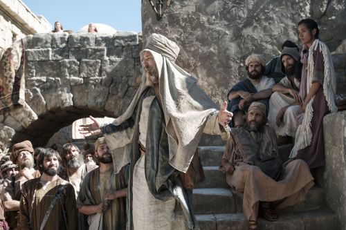 Lehi preaching in Jerusalem