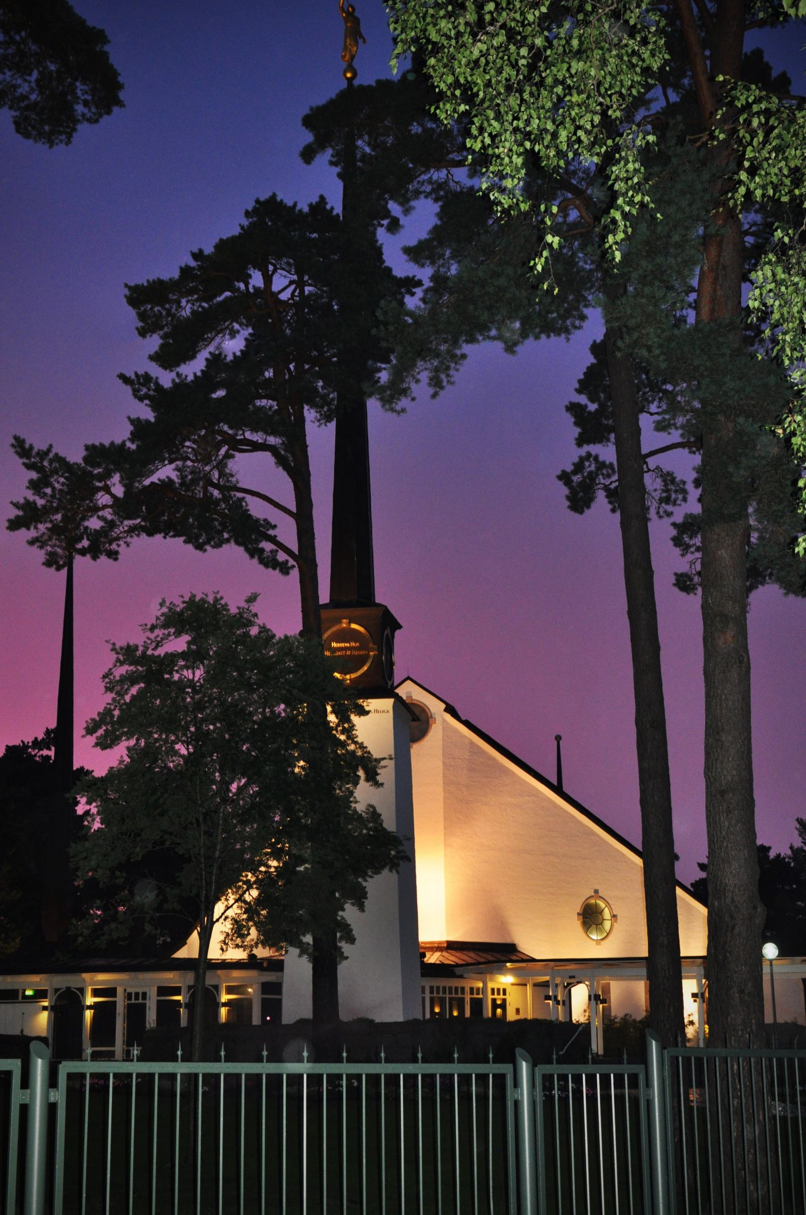 Stockholm Sweden Temple in the Evening