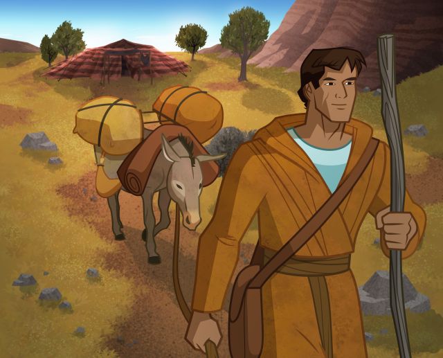 Jacob, Rebekah, and family | Fleeing Esau | Bible videos for kids | Old ...