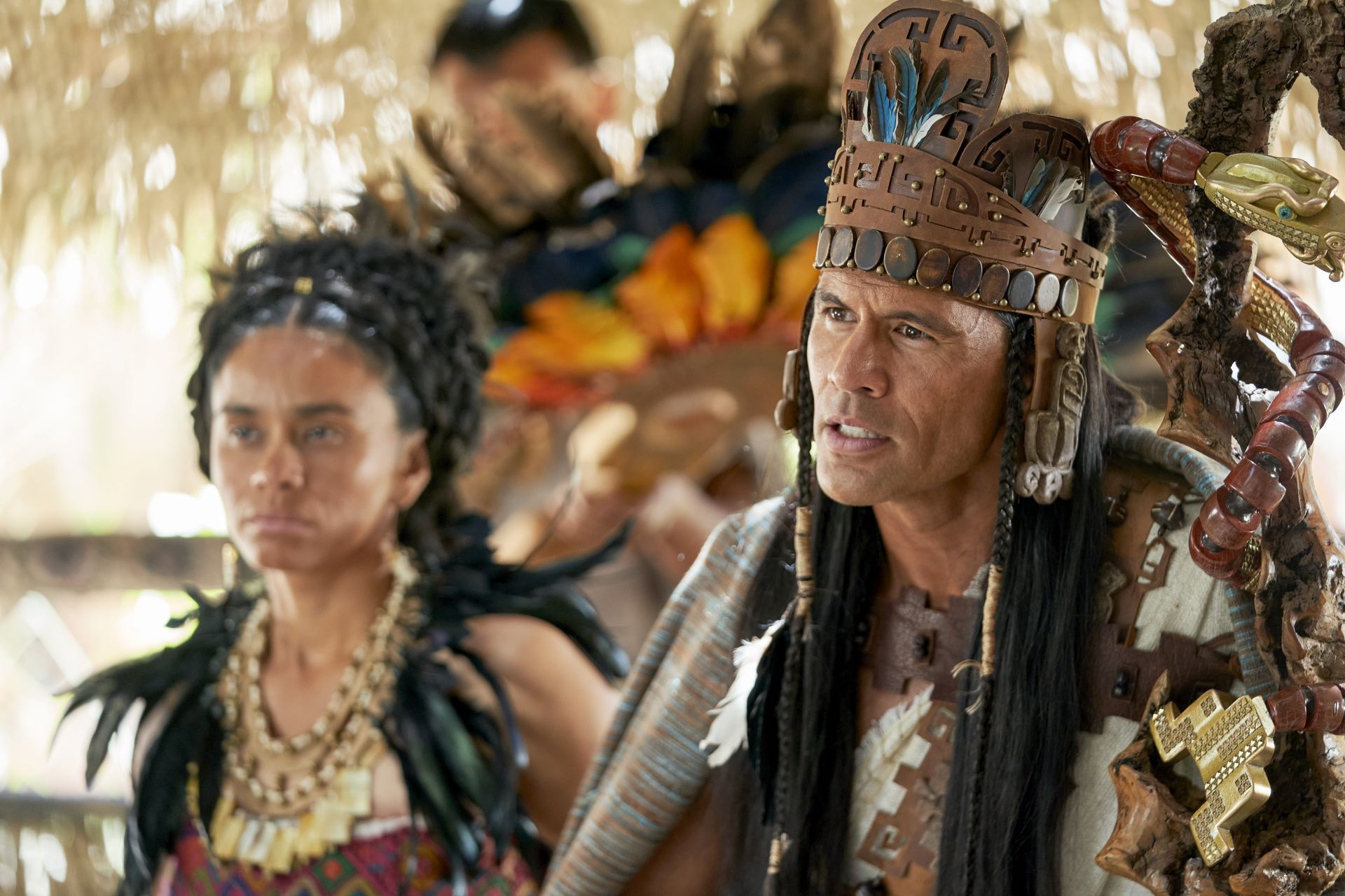 King Lamoni Watching as Ammon, Son of Mosiah, Bows Before Him