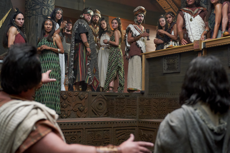 Abinadi in front of King Noah